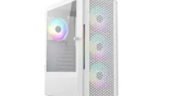 Aptech R21 Metal ARGB Gaming Case (White) | High-Airflow PC Chassis ...